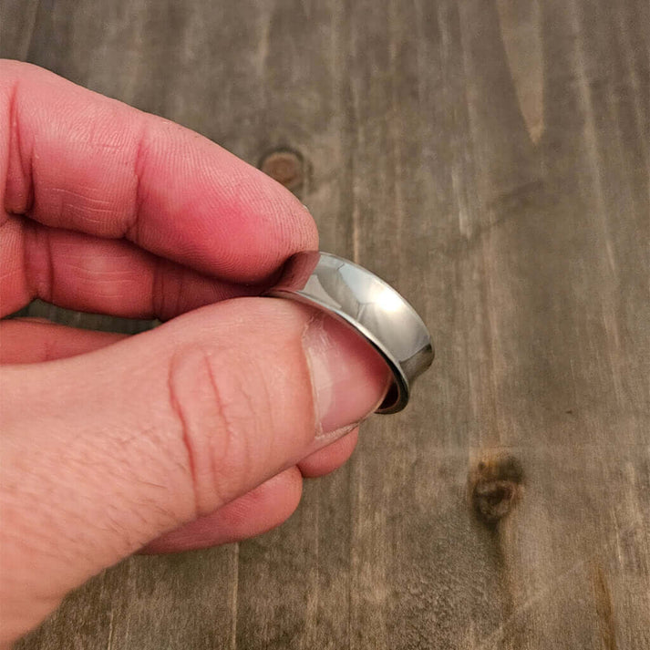 MOLIN Concave Tungsten Ring Unisex Infinity Wedding Band – Gaboni Jewelers