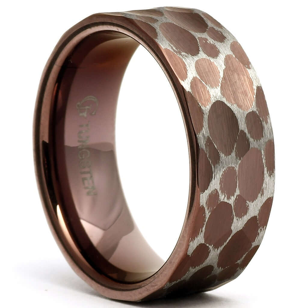 Hammered Tungsten Wedding Band Ring | Gaboni Jewelers